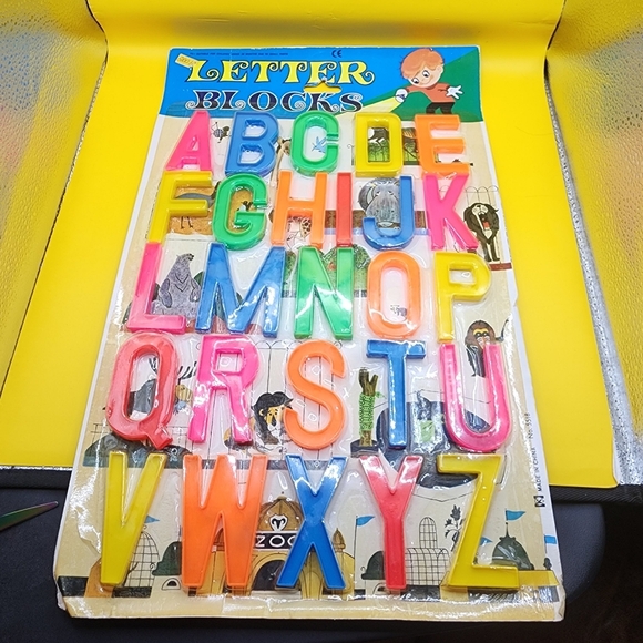 Toys | Vintage 7s Alphabet Letters Plastic Learning Education Letter ...